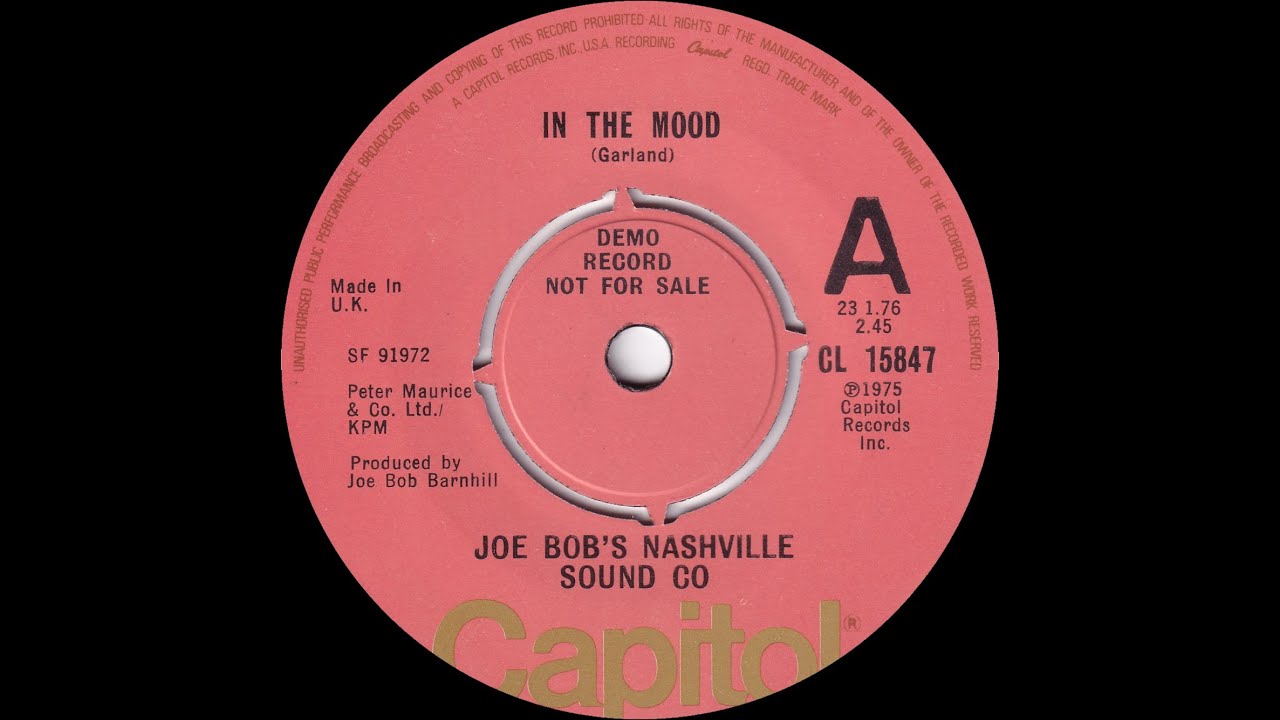 Joe Bob's Nashville Sound Co. - In The Mood - YouTube