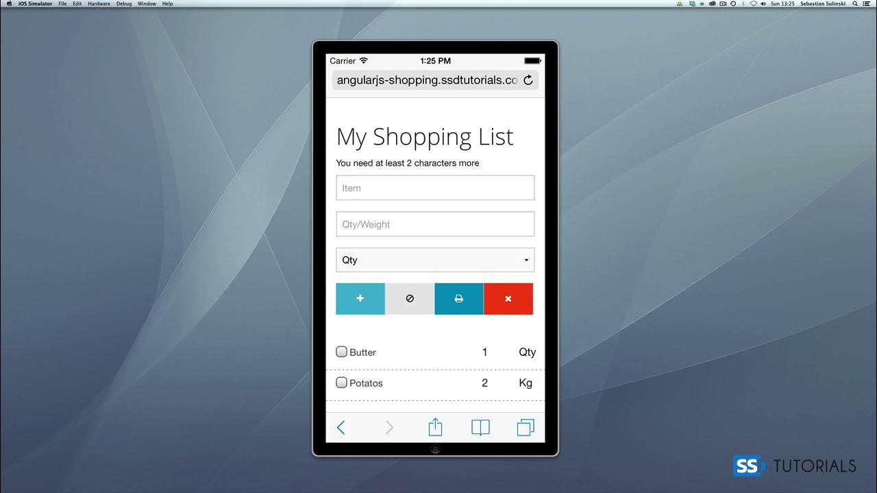 Shopping List with AngularJS, PHP and SQLite - learn Web Development - YouTube
