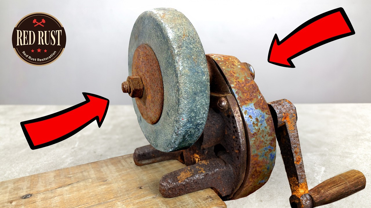 Restoration Antique Hand Grinder @RedRustRestoration - YouTube
