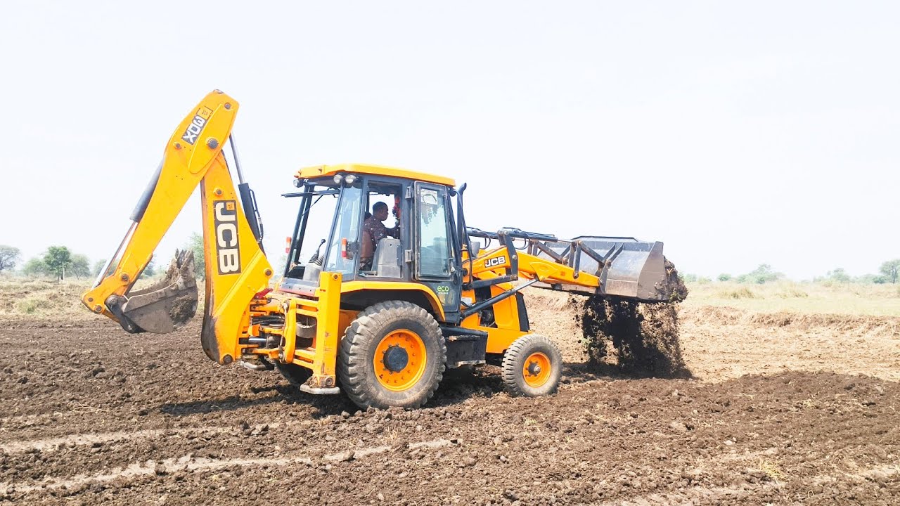 jcb3dx eco xcellnce backhoe loader mitti filling and mitti pating...ak ...