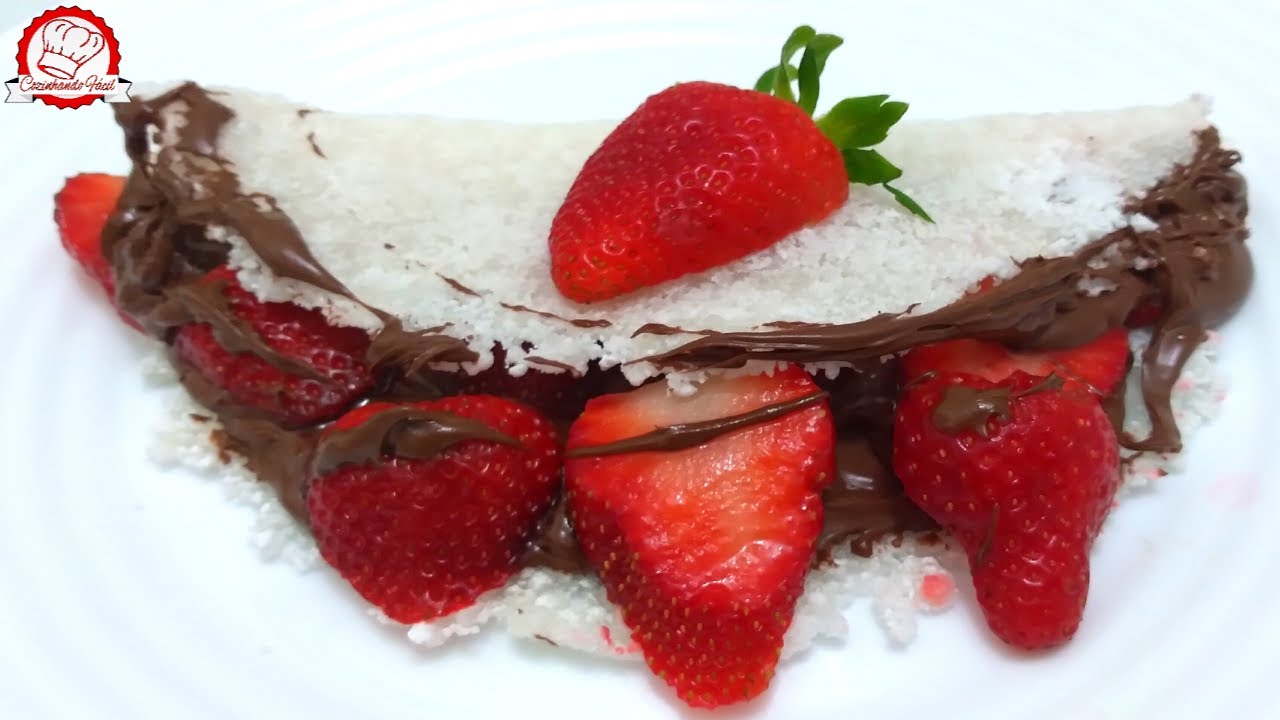 COMO FAZER TAPIOCA DE MORANGO COM NUTELLA. - YouTube