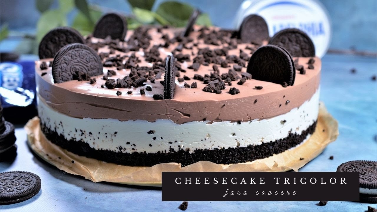 Cea mai buna reteta de cheesecake! Cheesecake tricolor fara coacere ...