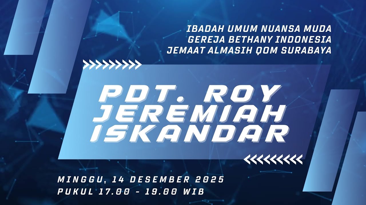 Ibadah Umum Nuansa Muda | Pdt. Roy Jeremiah Iskandar - YouTube