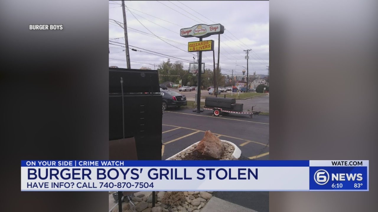 Grill stolen from Burger Boys on Chapman Highway - YouTube