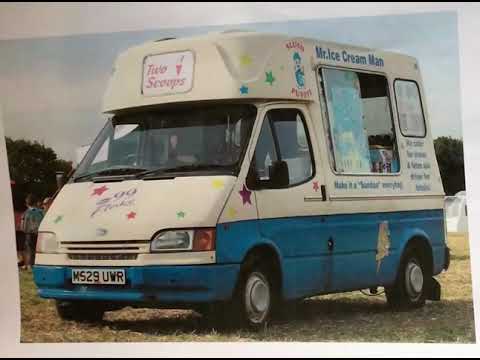 Blue and white Ice cream van playing 2 Christmas tunes - YouTube