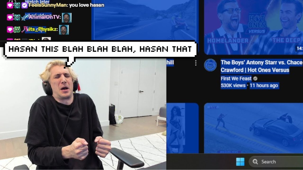 xQc Goes on a Schizo Rant about his viewer sounding like "Hasan" - YouTube