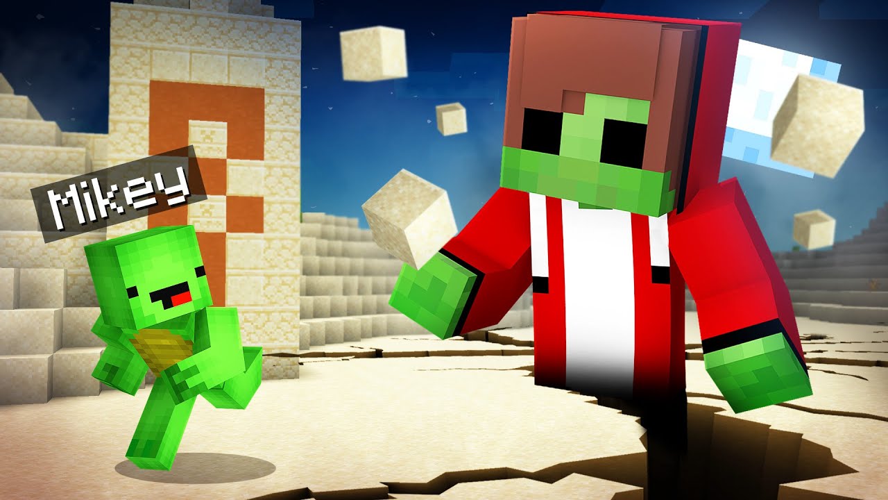 Jj Became A Giant Zombie And Haunt Mikey In Minecraft Maizen Youtube