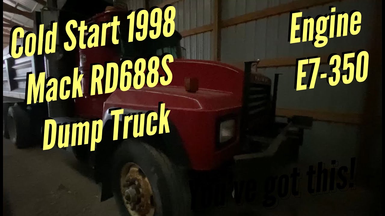 Cold Start 35.F 1998 Mack RD688S Dump Truck Apr 2023 - YouTube