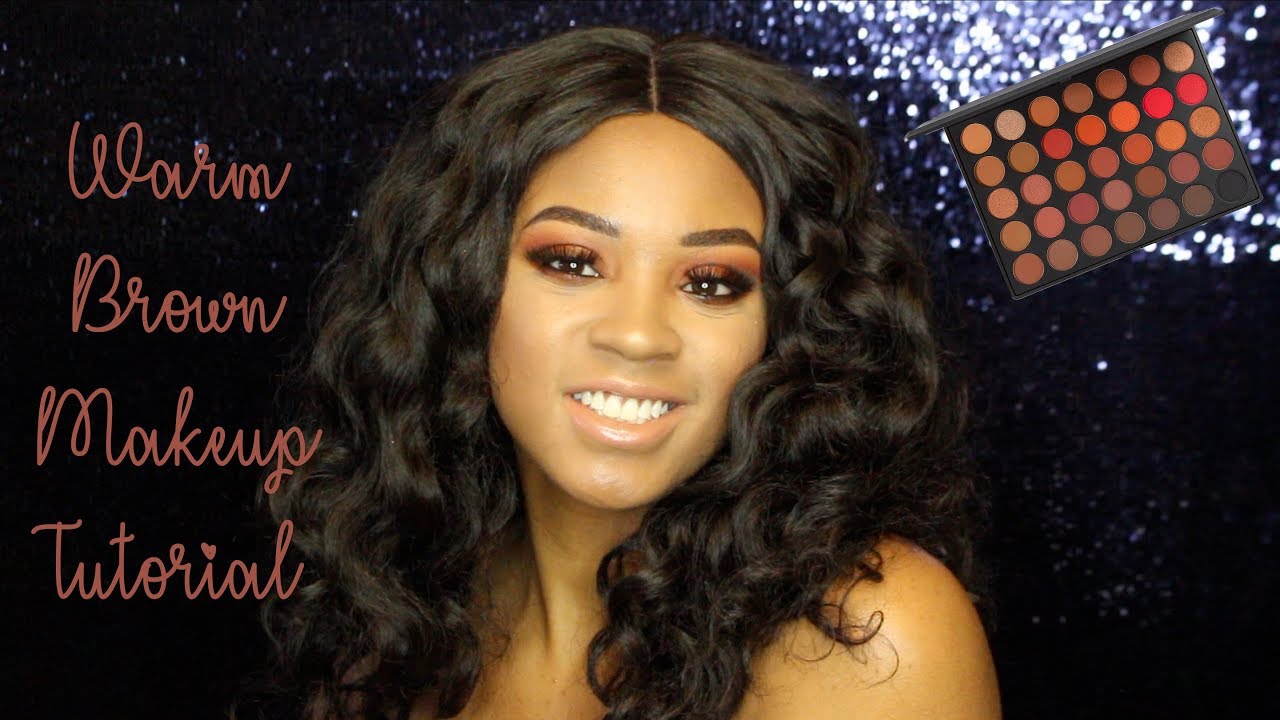 Warm Brown Eyeshadow & Makeup Look | Morphe 35O2 Palette - YouTube