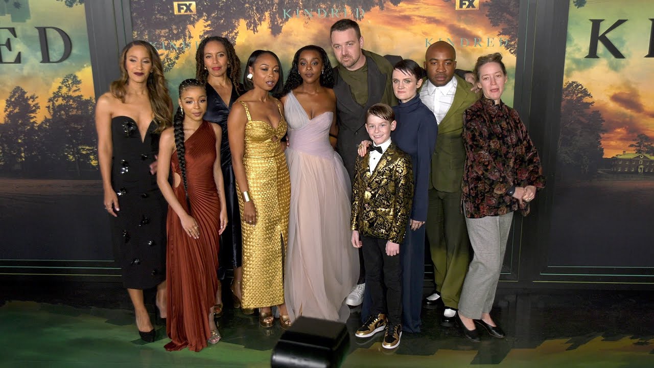 Cast of FX's "Kindred" pose together at their premiere in Los Angeles ...