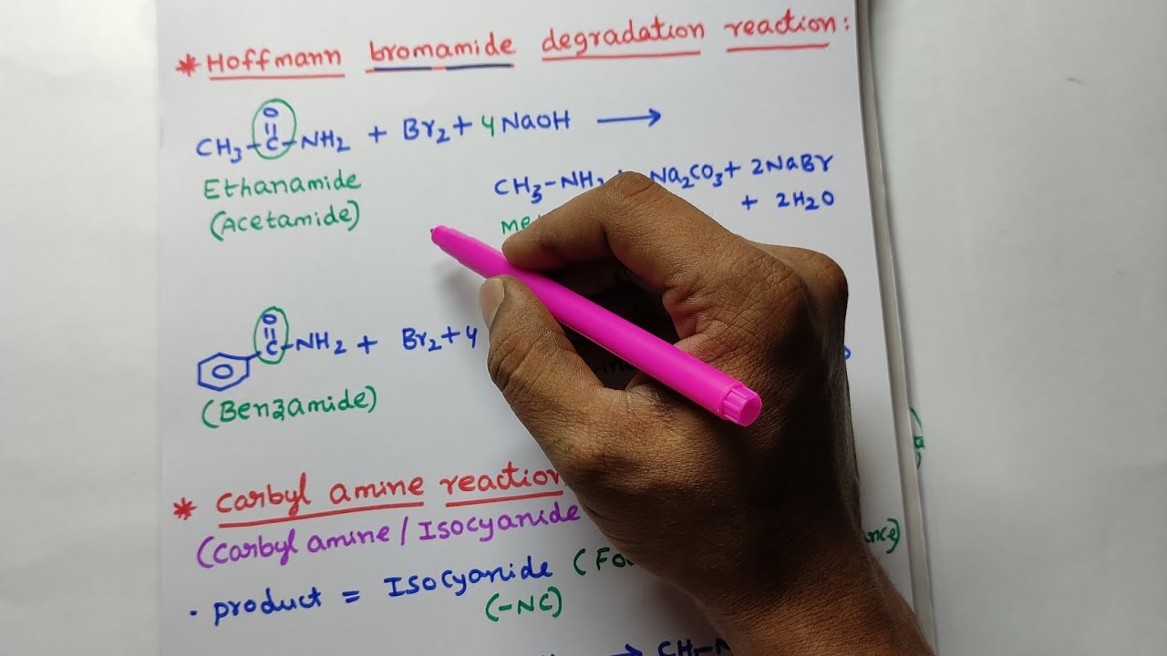 Trick to remember Hoffmann Bromamide degradation and Carbyl amine ...