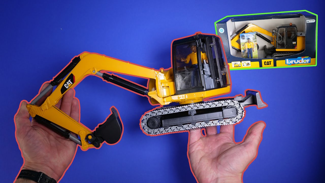 👨‍🔧We unbox a excavator and play with it, CAT minibagger - YouTube