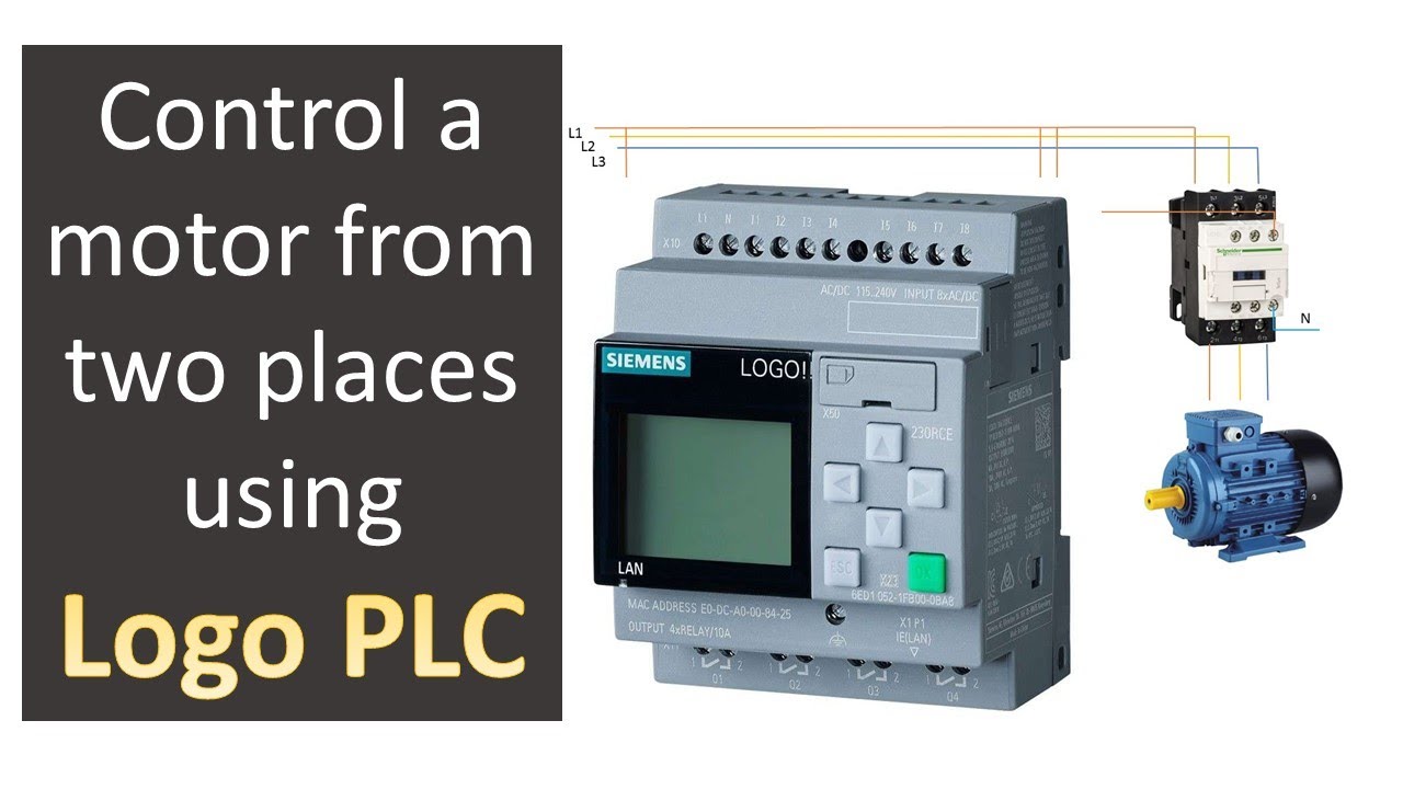 Control a motor from two places using Logo PLC - LOGO Soft Comfort ...
