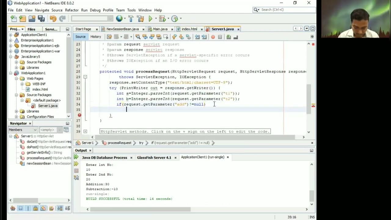 Learn to create a simple calculator by using stateless session bean (EJB), 2023 - YouTube