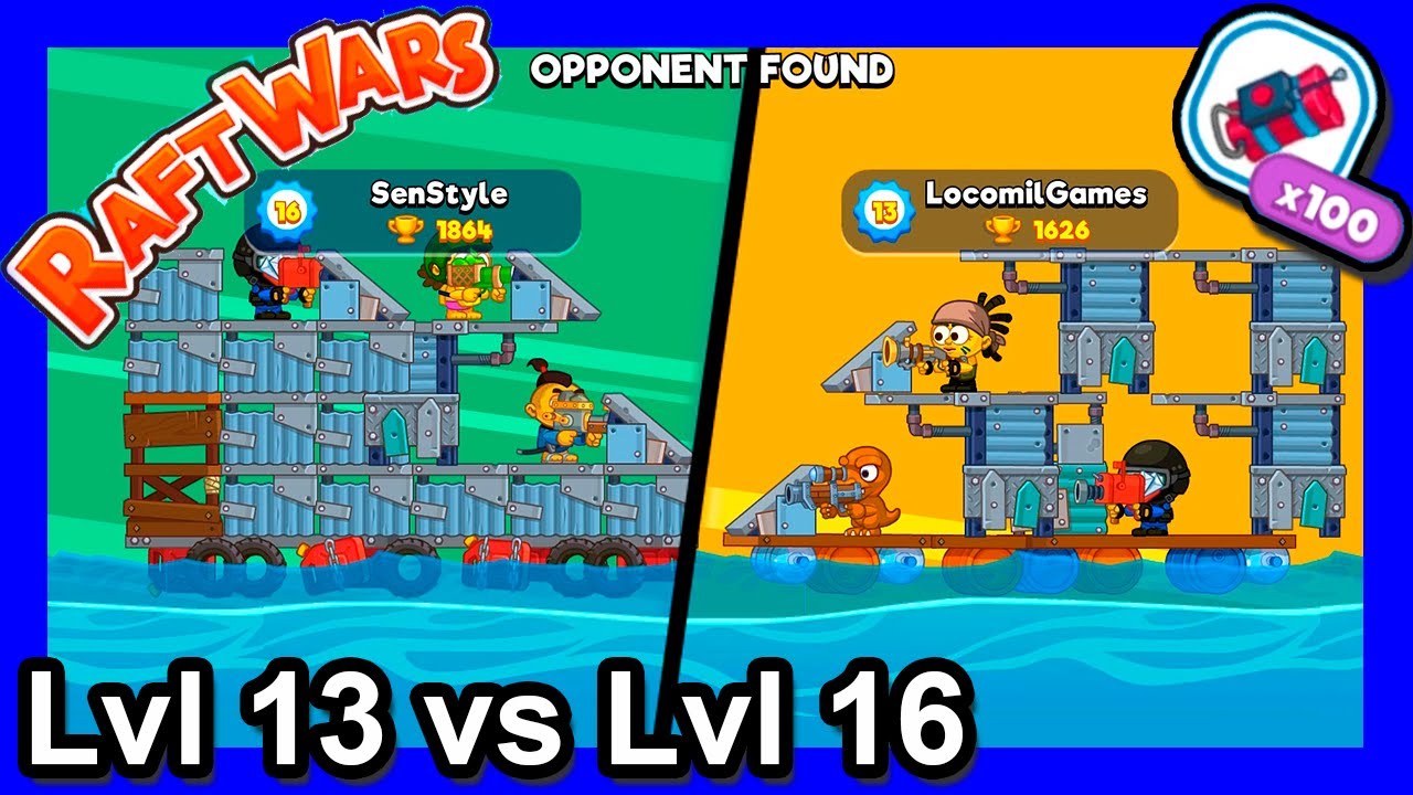 How to Win Raft Wars Multiplayer - Lvl13 vs Lvl16 - poki.com - YouTube