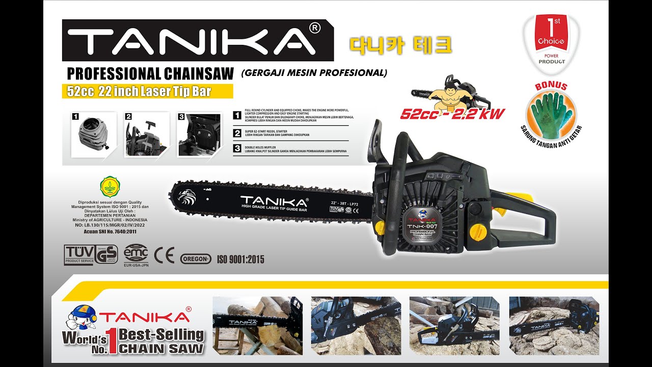 Tanika Professional Chainsaw TNK - 007 - YouTube