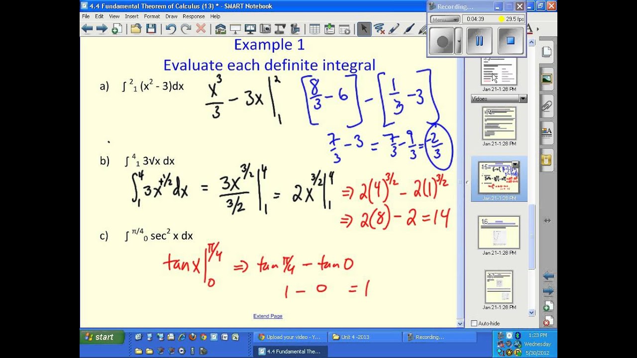 4 4 Fundamental theorems of Calculus - YouTube