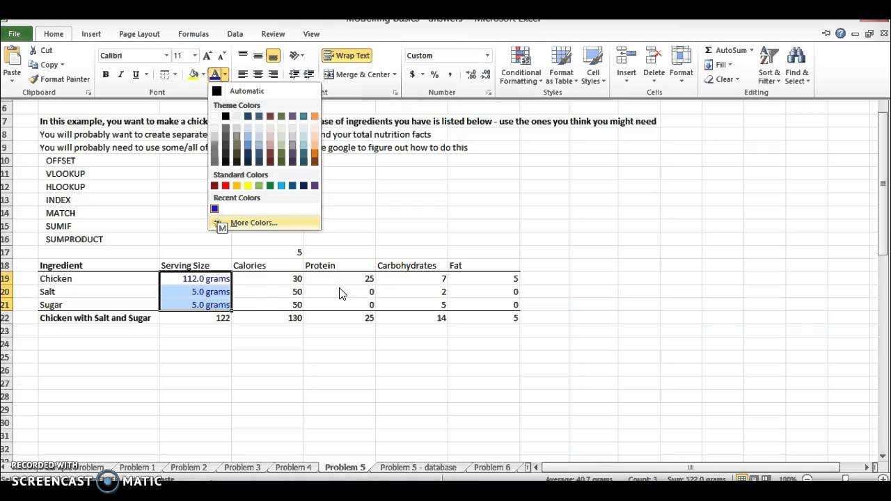 Excel Modeling Basics - Lookups from a table - YouTube