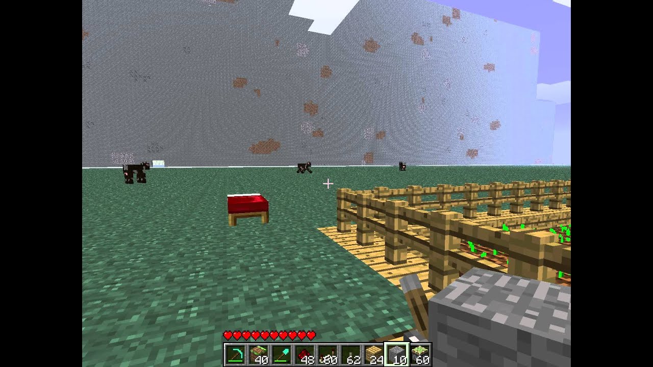 minecraft - redstone episode 2 - fencing your farm - YouTube