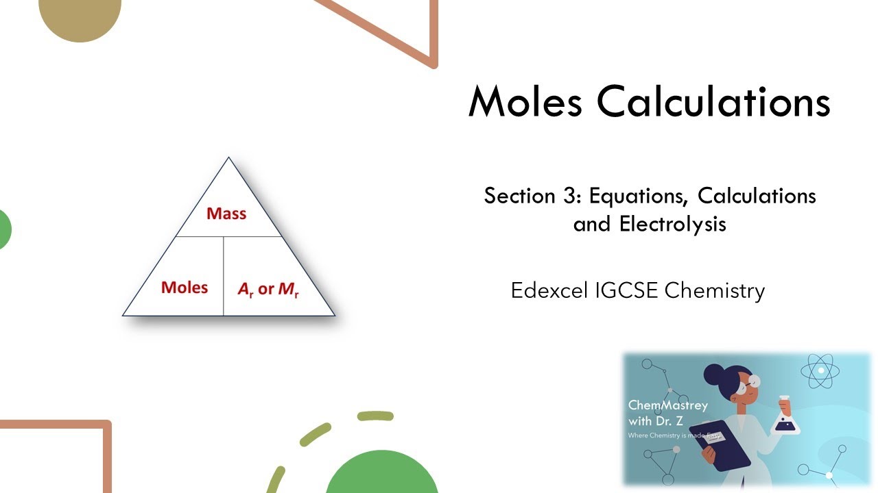 Moles Calculations Edexcel IGCSE Chemistry - YouTube
