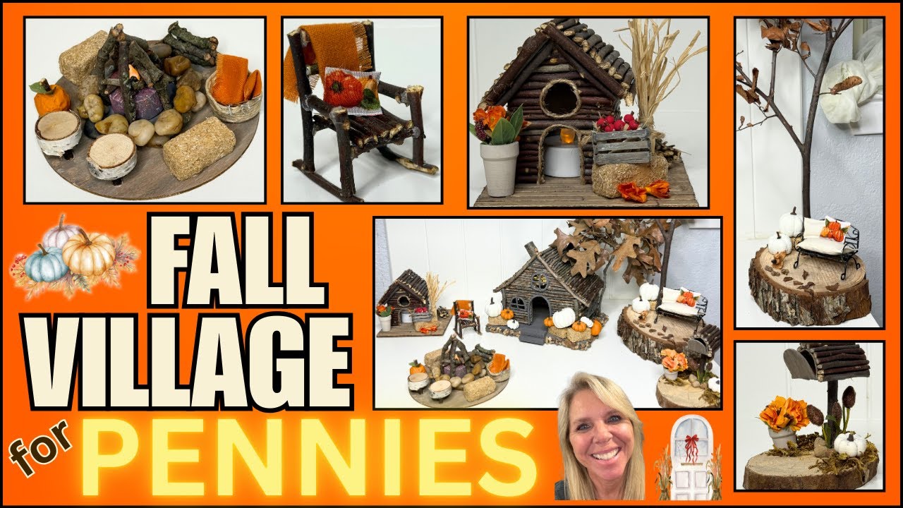 Charming FALL VILLAGE on a DOLLAR BUDGET!!! 🍂🍂🍂 - YouTube