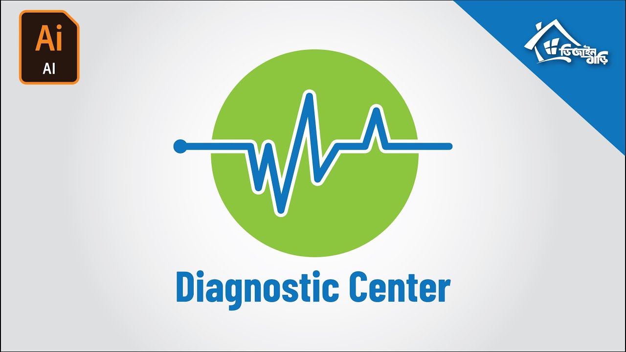 How to make a Diagnostic Center logo Design in Adobe Illustrator - YouTube