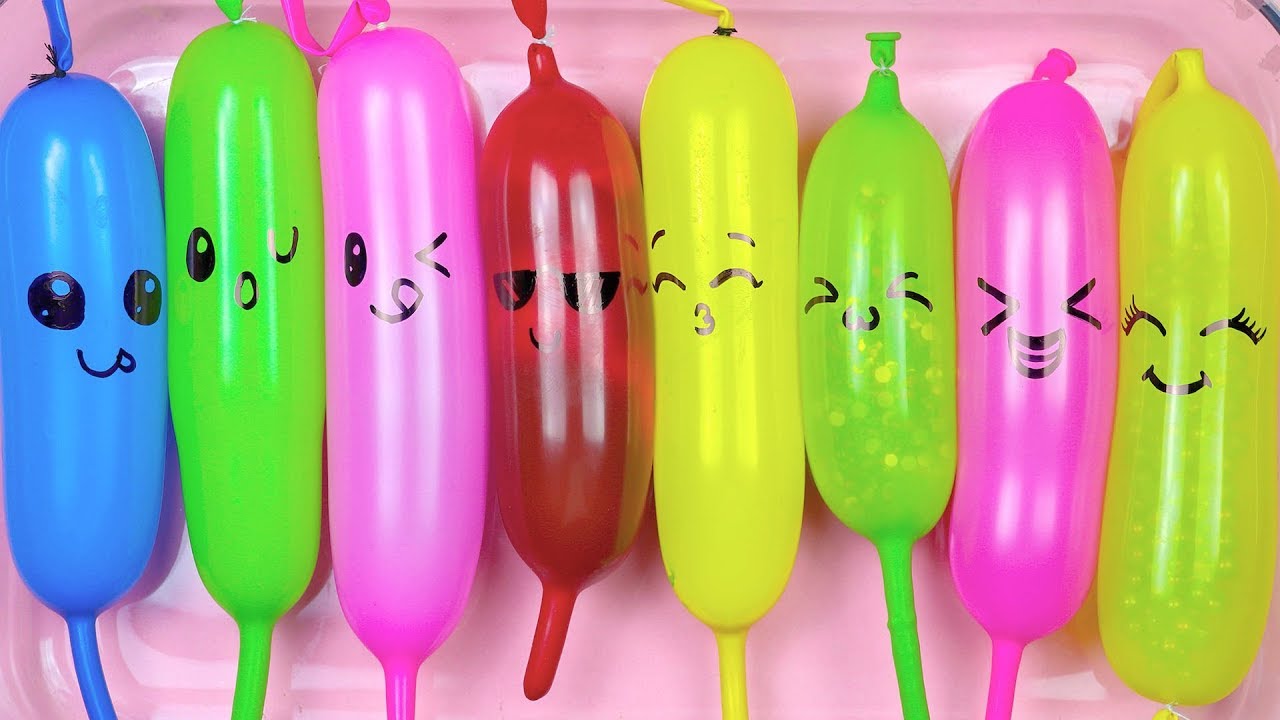 Making Slime With Funny Tall Balloons - Satisfying Crunchy Slime Making ...