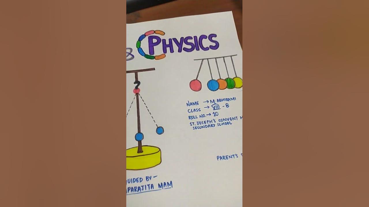 Physics project cover page design #easy #simple - YouTube