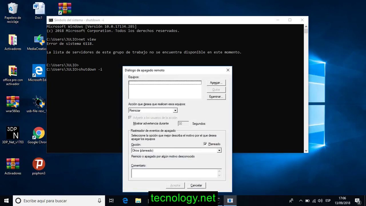 como enviar mensaje en pc con cmd - YouTube