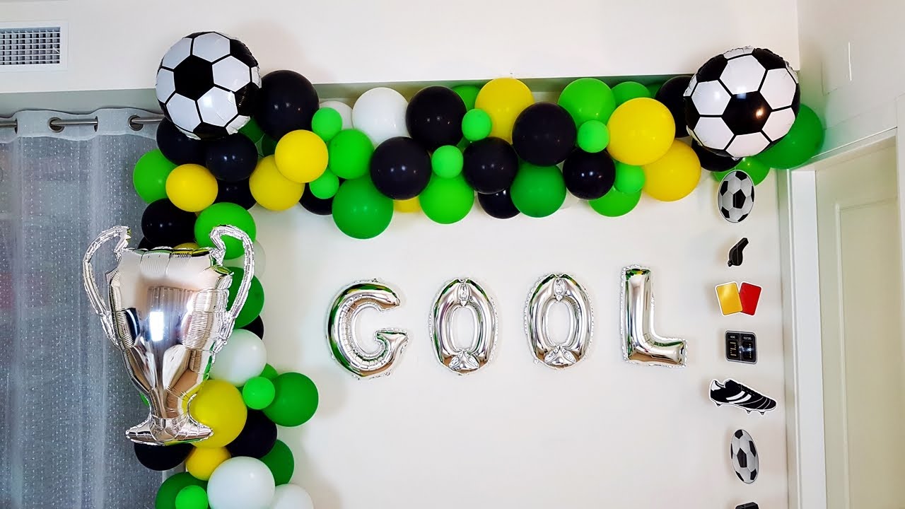 Decoración con Globos Fútbol/Soccer Balloons Decoration - YouTube