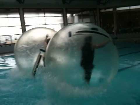 Water Zorb Race across the pool! @ Lahinch Seaworld - YouTube