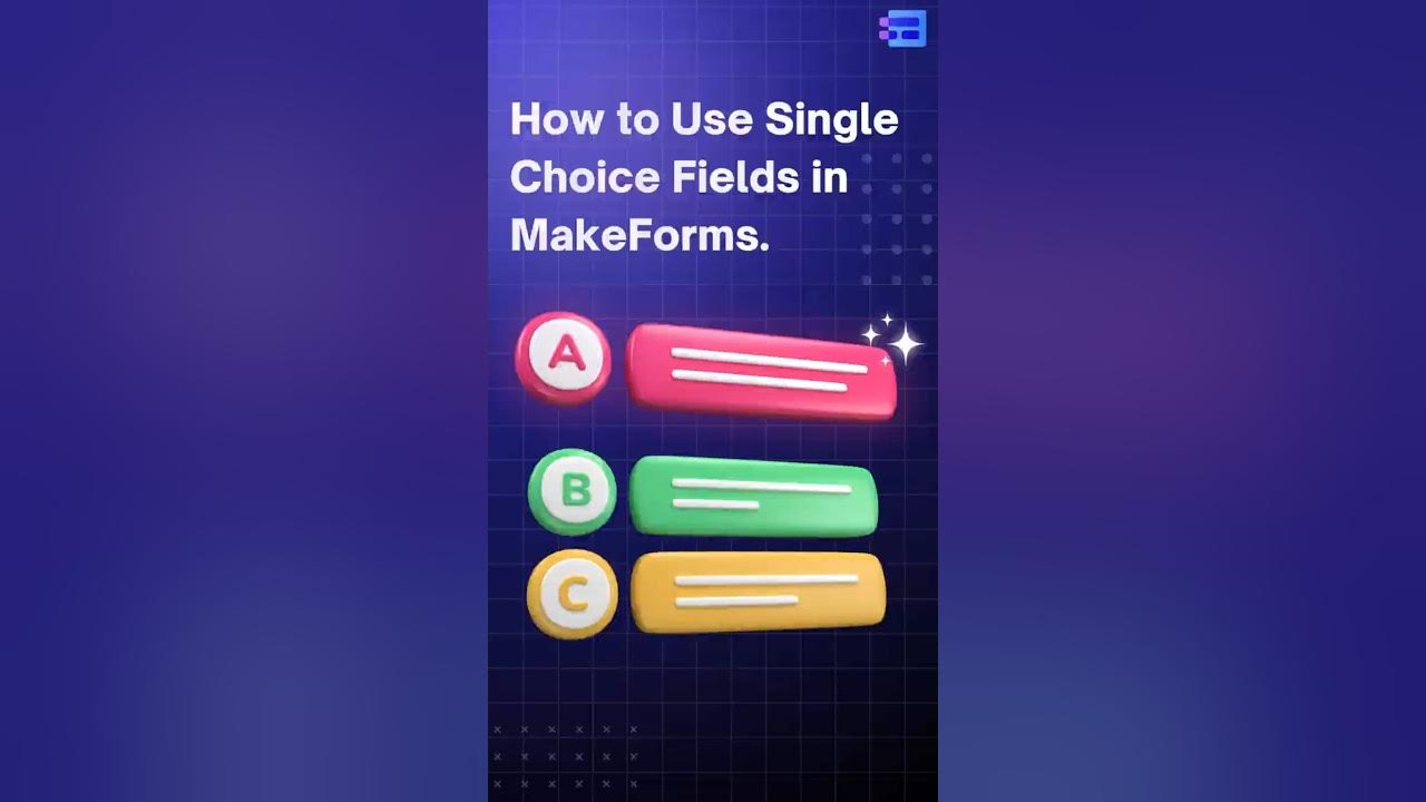 How to Use Single Choice Fields in MakeForms - YouTube
