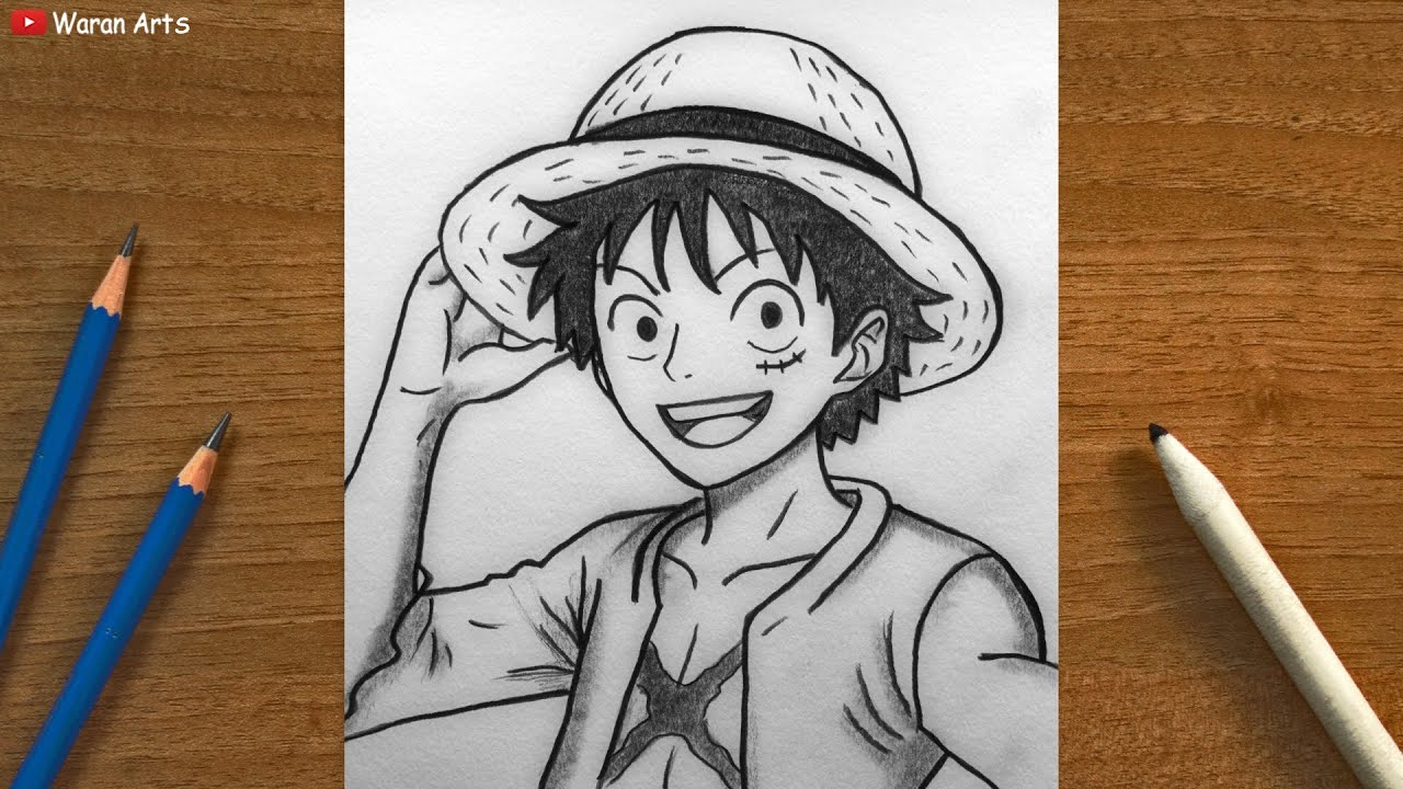 Easy Anime Drawing || How to Draw Luffy from One Piece || One Piece ...