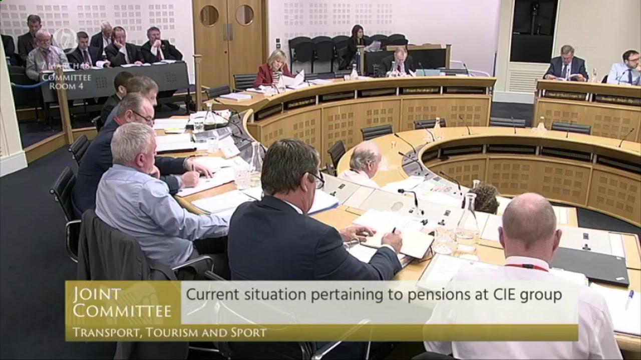 Greg Ennis at Oireachtas Transport Committee speaking on CIE pensions ...