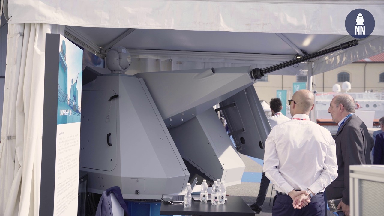 LEONARDO new Lionfish 30 naval gun system at Sea Future 2025 - YouTube