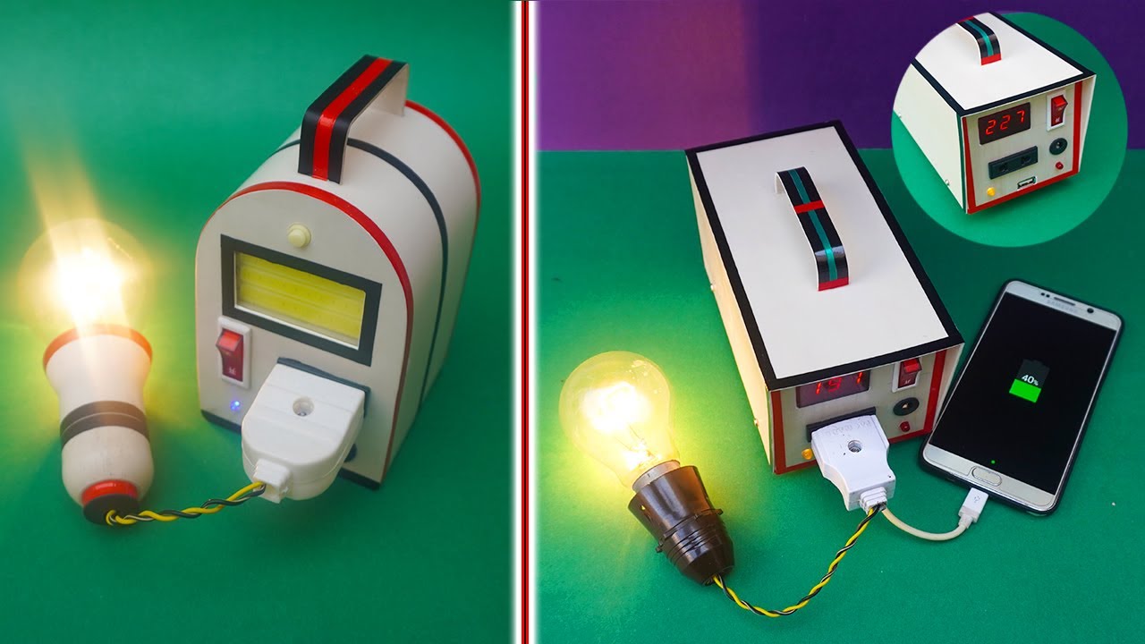 2 Types Mini Inverter Making At Home | DC To AC Inverter DIY | Inverter ...