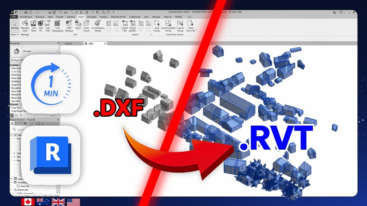 Revit - Import and Edit DXF Building Blocks from TopoExport (Native ...