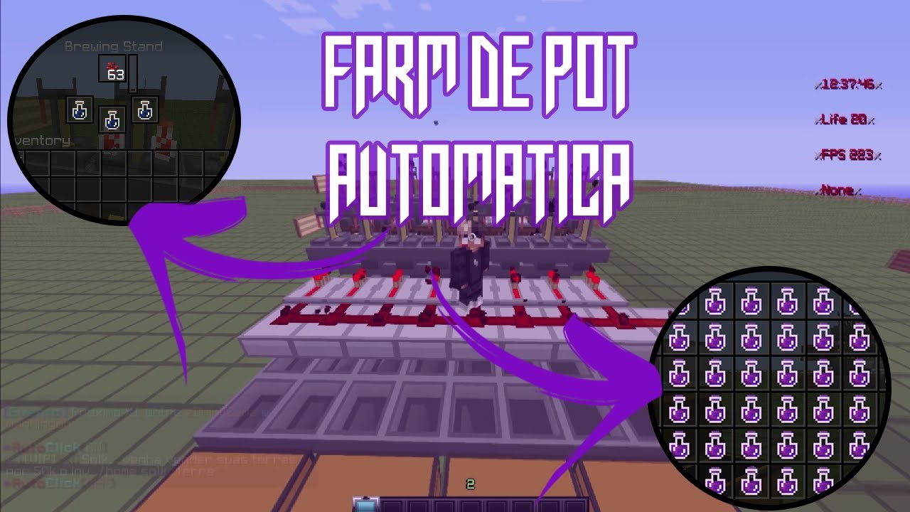 Tutorial de como fazer FARM DE POT minecraft! - YouTube