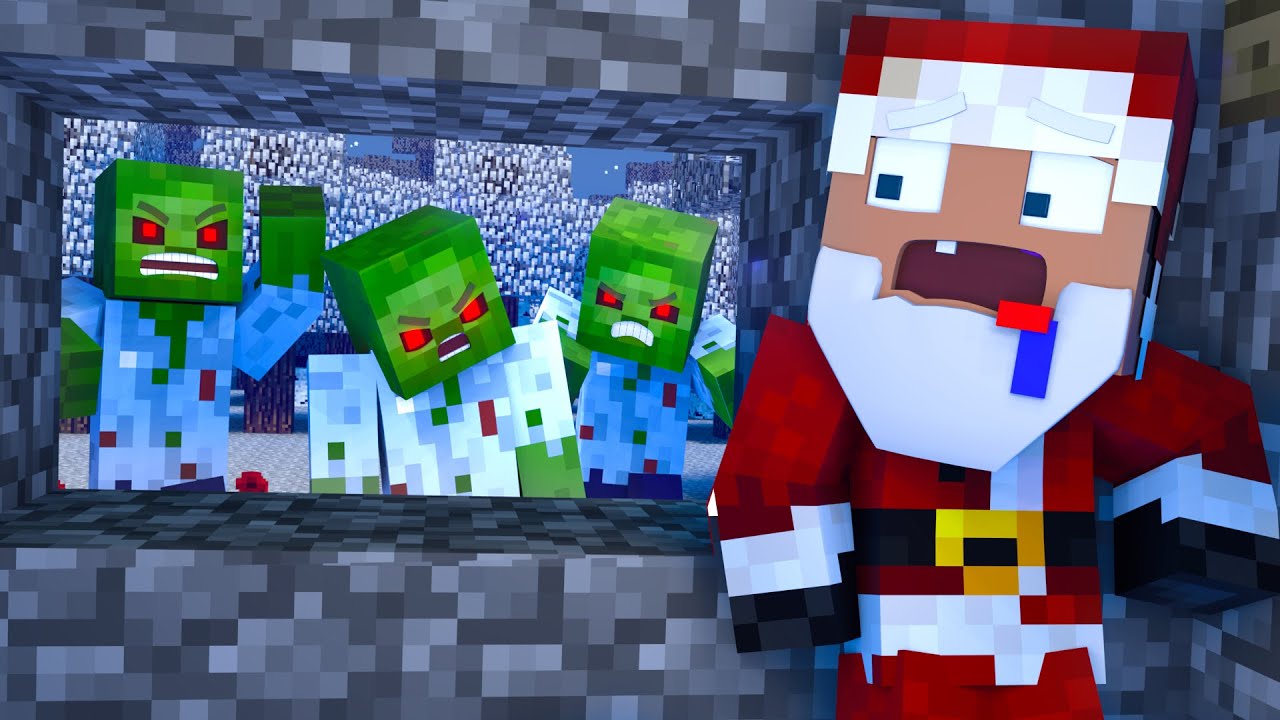 Santa Claus-Noob explores world of minecraft | Merry Christmas ...