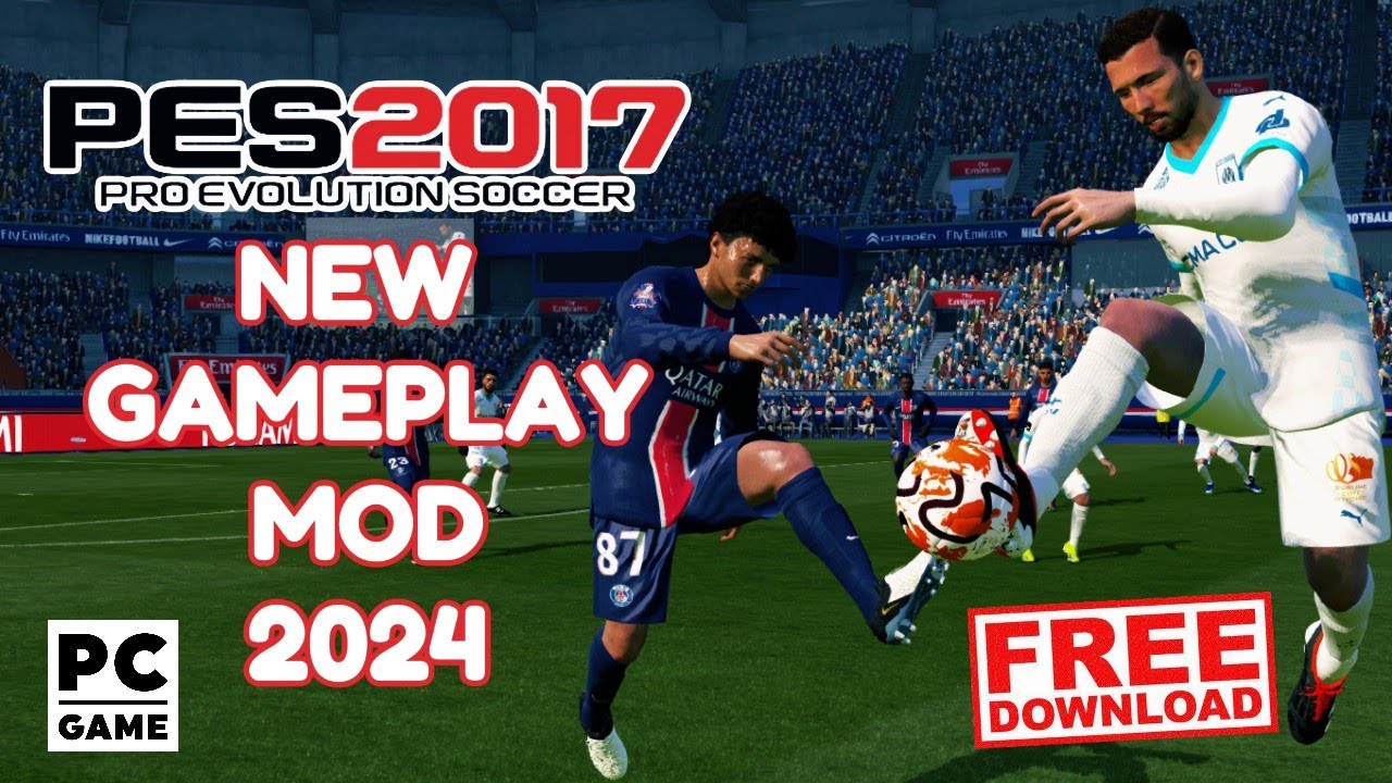 PES 2017 NEW GAMEPLAY MOD 2024 - YouTube