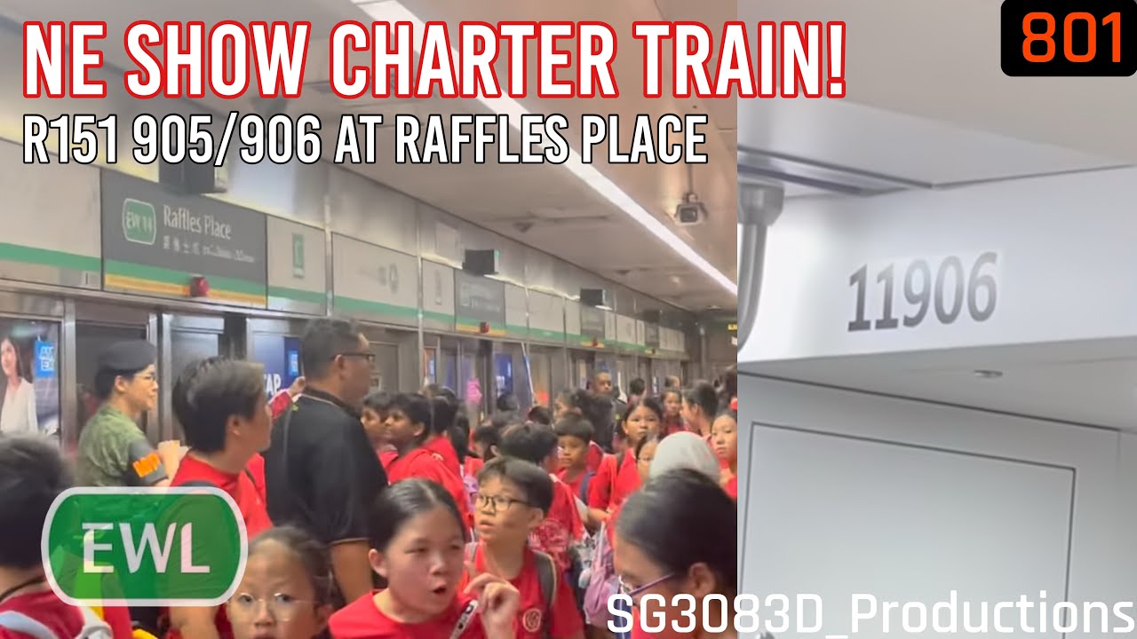 [SMRT][NE Show Charter Train!] Alstom Movia R151 [905/906] - At EW14 ...