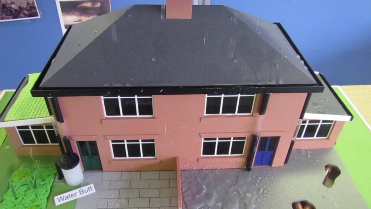 Sustainable Urban Drainage (SuDs) House Model Demonstration - YouTube