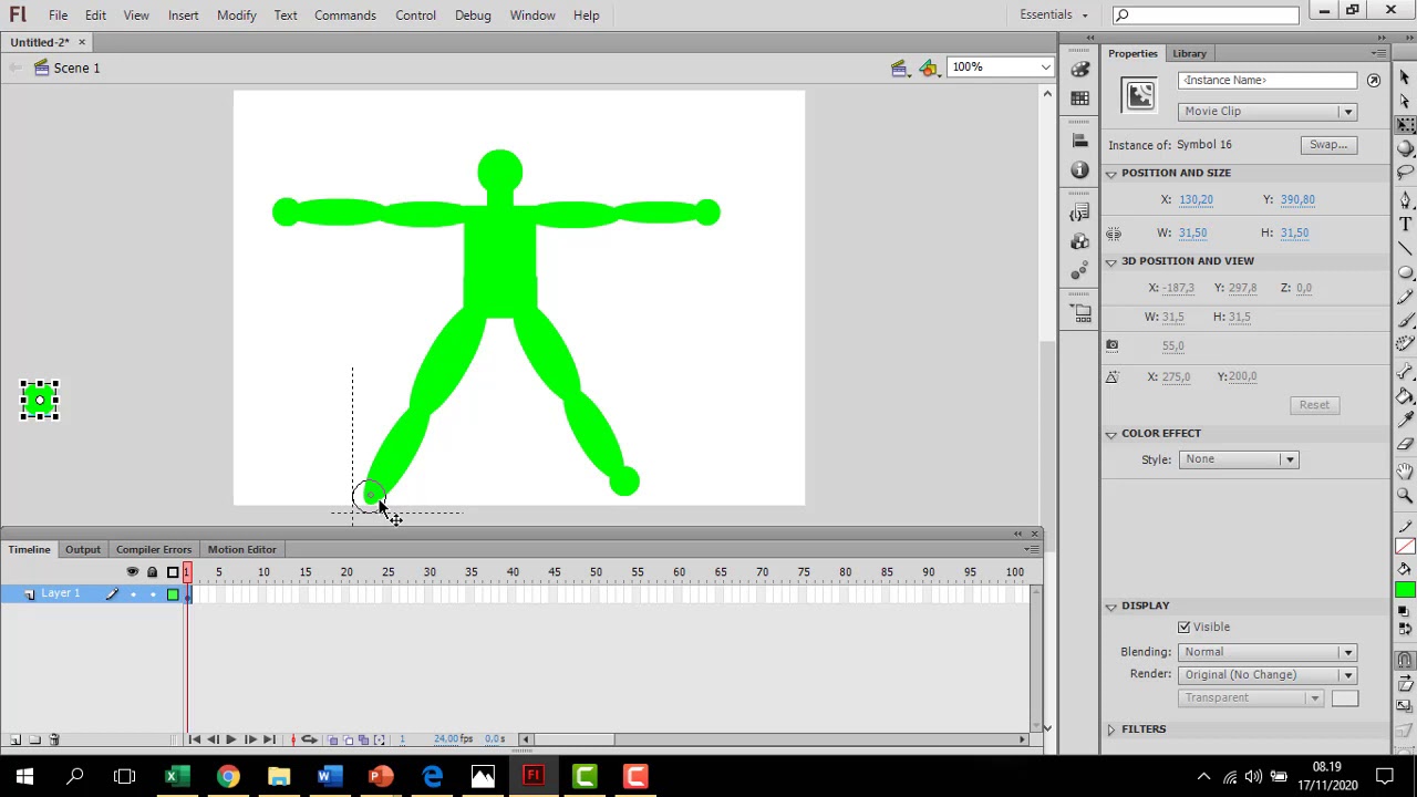 MEMBUAT ANIMASI BONE TOOL DENGAN ADOBE FLASH - YouTube