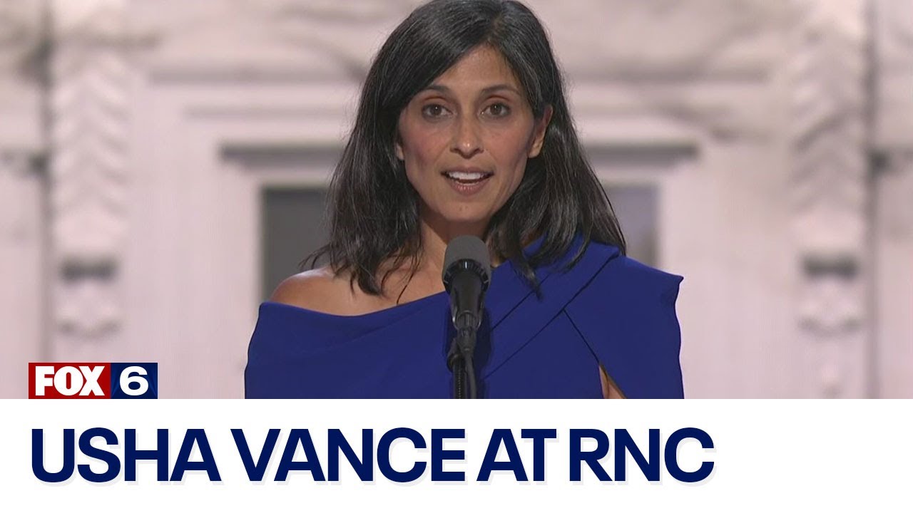 RNC 2024: Usha Vance introduces her husband, JD, Republican VP nominee ...