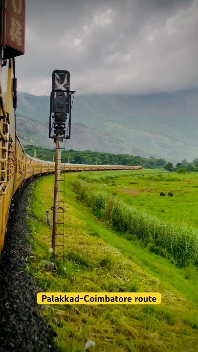 Beautiful train route Palakkad - Coimbatore #shorts - YouTube