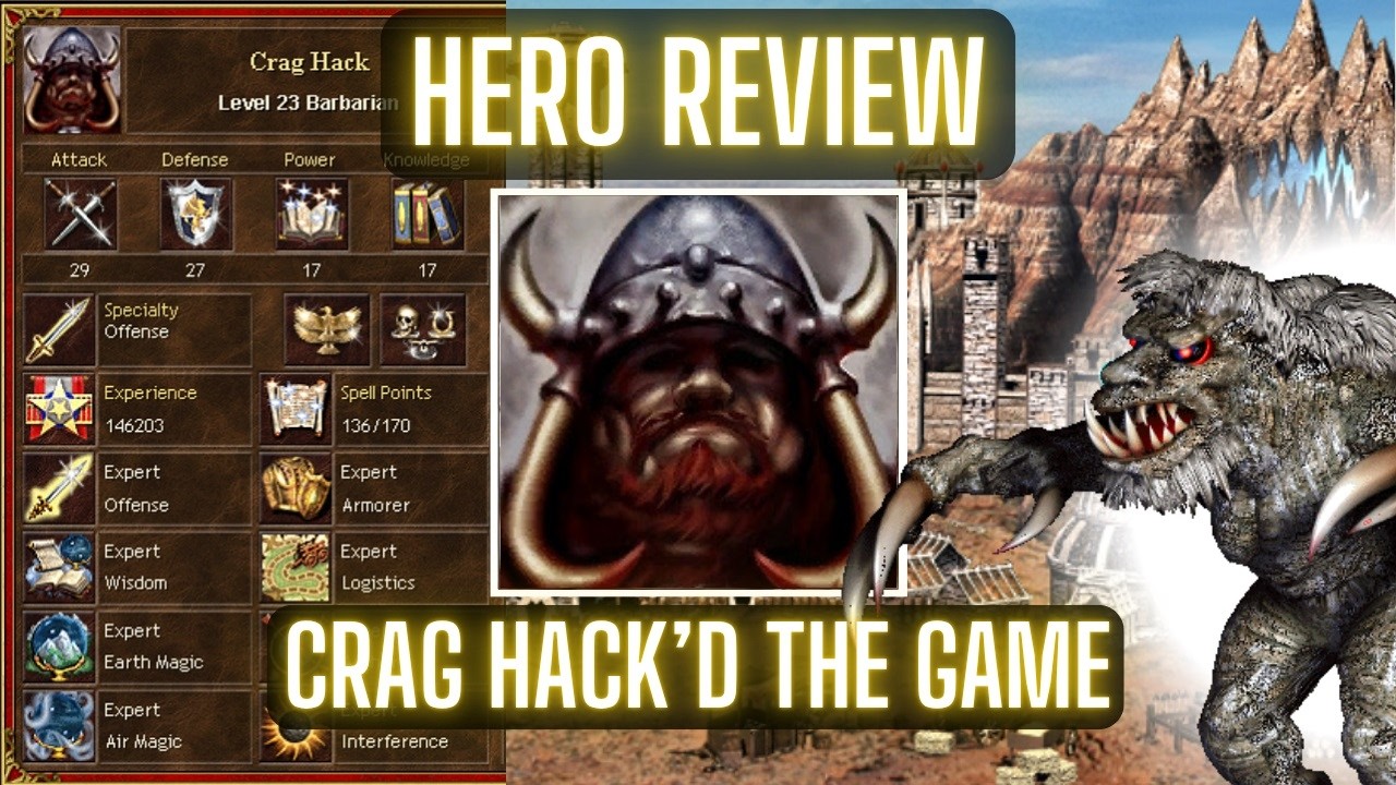 ⚔️ Heroes 3: Crag Hack Review - Why is he so good - HOTA - YouTube