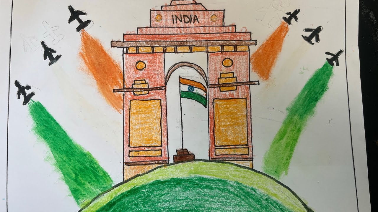 26th January drawing||how to draw Republic day |Independence day. - YouTube