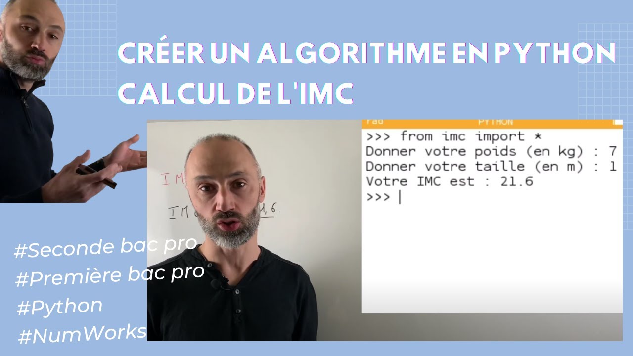 Comment créer un algorithme (calcul de l'IMC) - YouTube