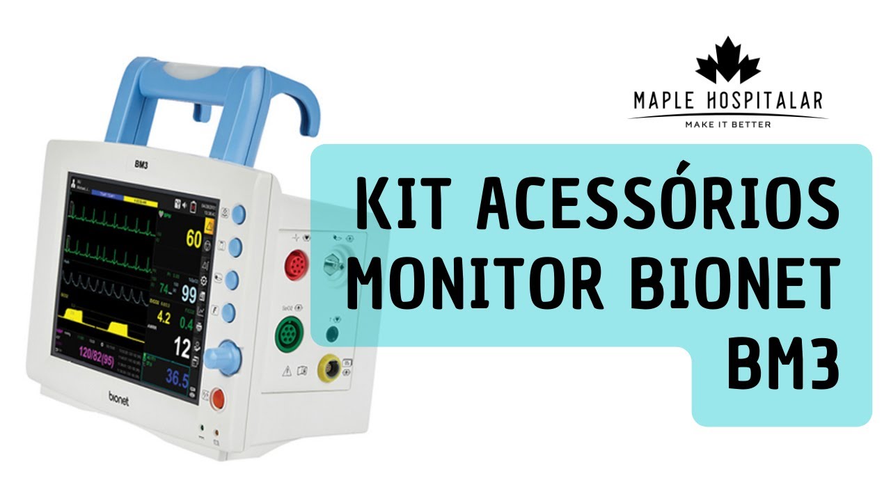 Kit Acessórios Para Monitor Multiparametro Bionet Bm3 - YouTube
