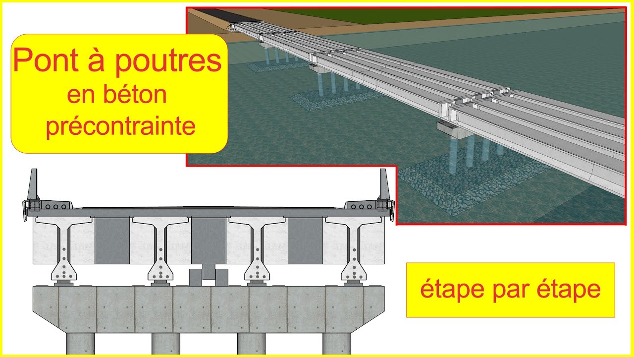 pont à poutres en béton précontraint - YouTube